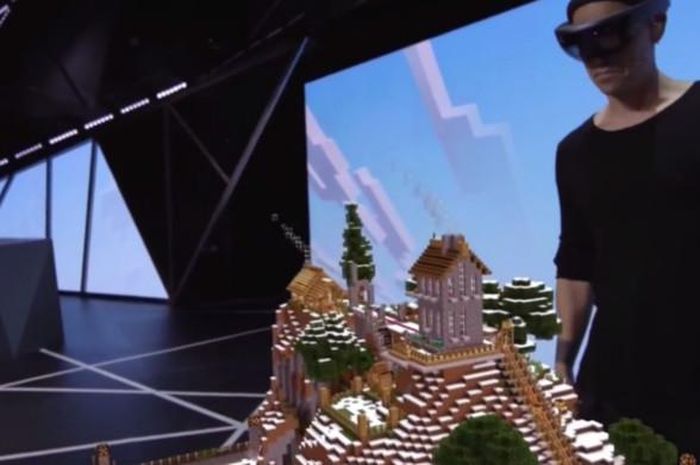 Microsoft Pamerkan Minecraft versi HoloLens - Nextren.grid.id